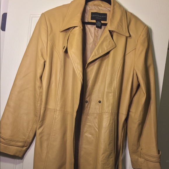 Centigrade | Jackets & Coats | Centigrade 0 Leather Trench Coat Woman ...